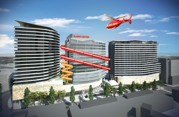 Flight Centre Unveils Brand New HQ With Slide & Trampolines